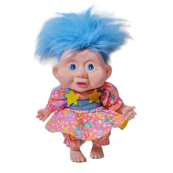 Vintage | Toys | Applause Vintage 991 Magic Troll Doll Plush Body Blue ...